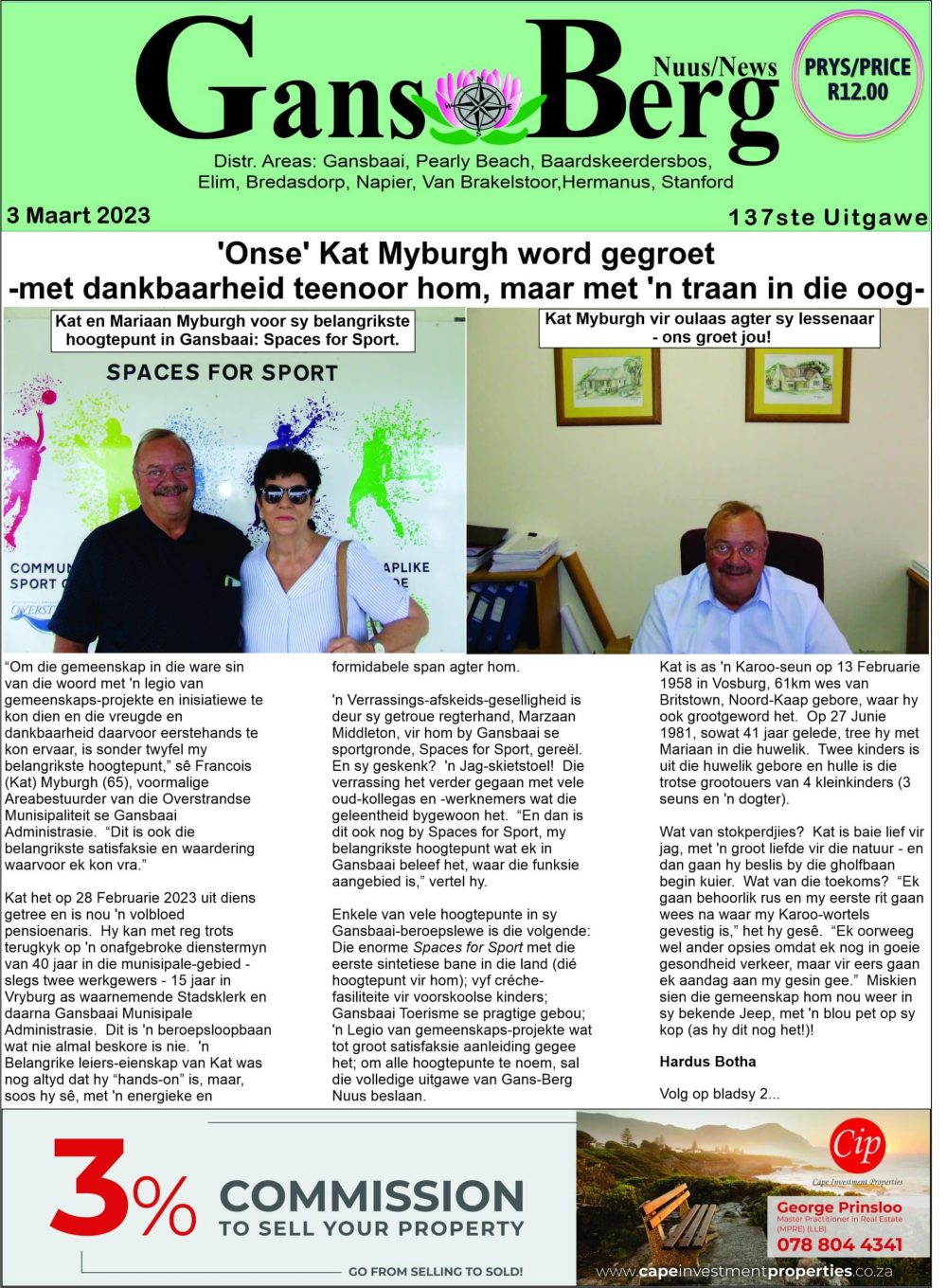 GansBerg Newspaper 3 March 2023 - Gansbergnuus